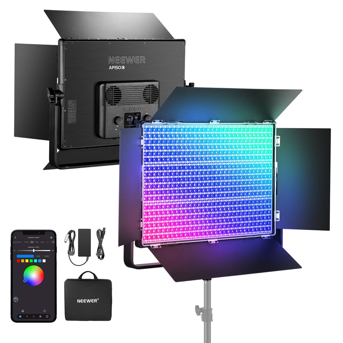 NEEWER AP150C 150W RGB LED Panel Video Light Kit - NEEWER – NEEWER.UK