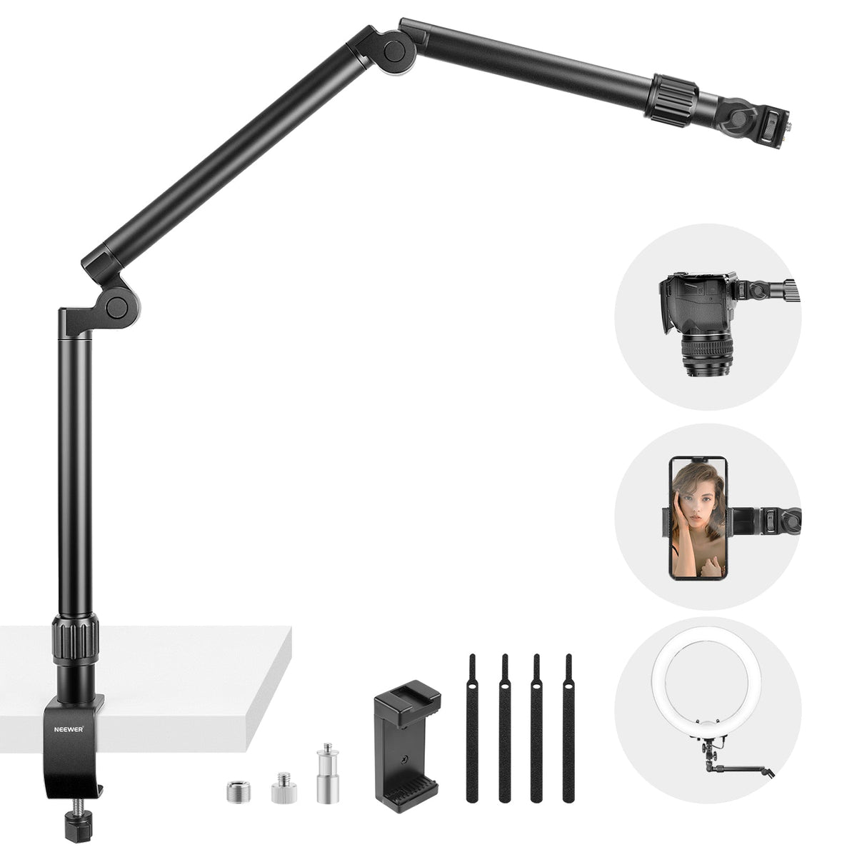 NEEWER ST3A Flexible Overhead Camera Mount Desk Stand - NEEWER