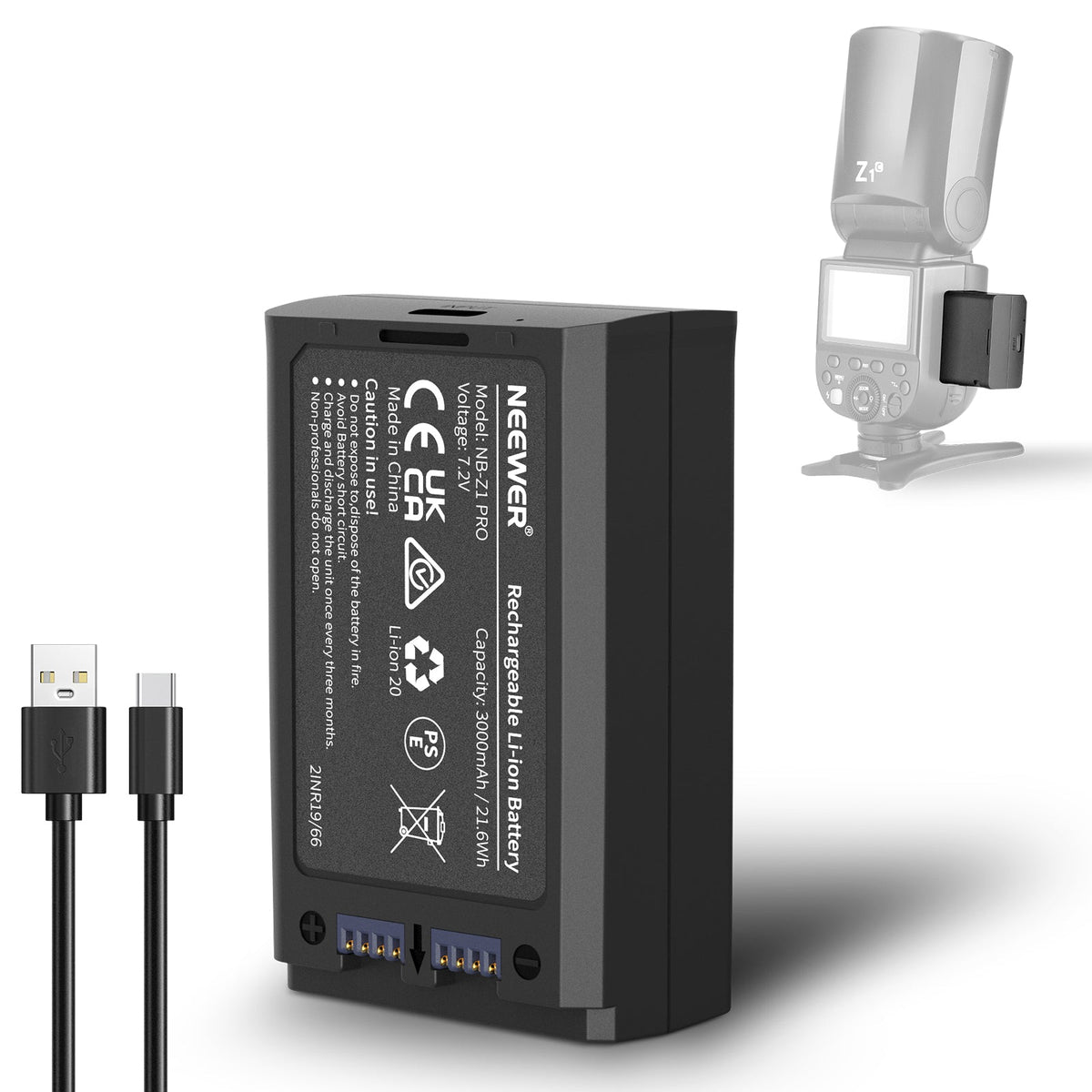 NEEWER NB-Z1 PRO 3000mAh Replacement Battery for Z2/Z1/Z760/Z880 Series - NEEWER