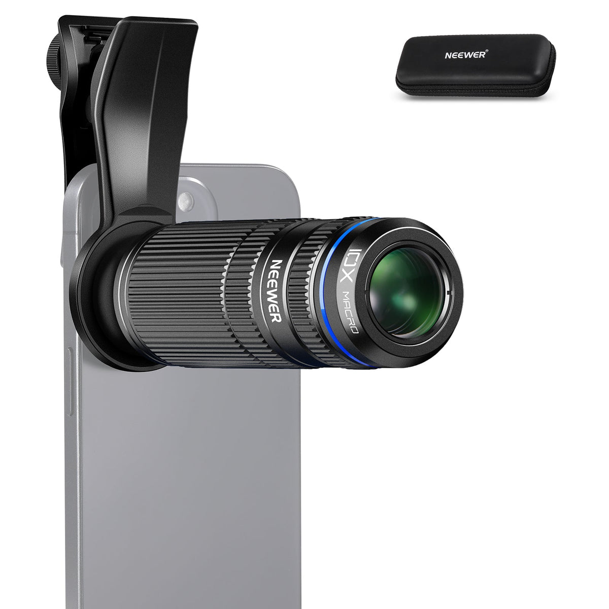 NEEWER LS-36 7X Telephoto Lens with 10X Macro Lens & Phone Lens Clip ...