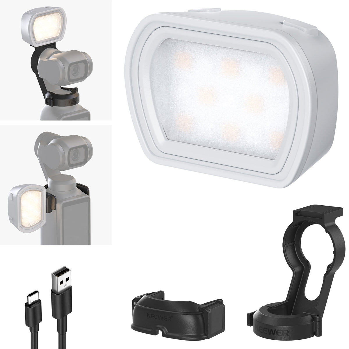 NEEWER Basics M21 Magnetic Auxiliary Fill Light For DJI OSMO Pocket 3 ...
