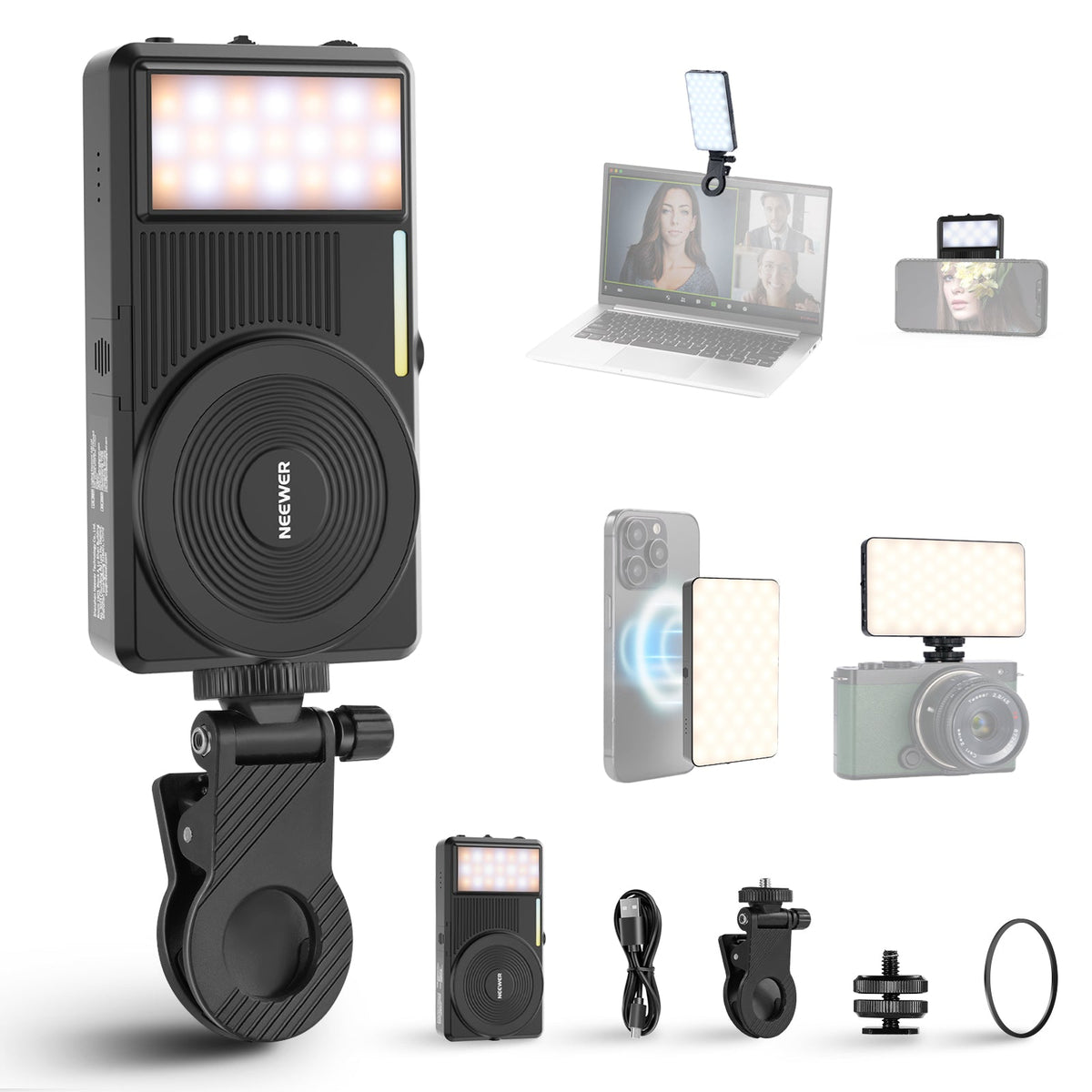 NEEWER NL129D Double Sided Magnetic Phone Selfie Light – NEEWER.UK