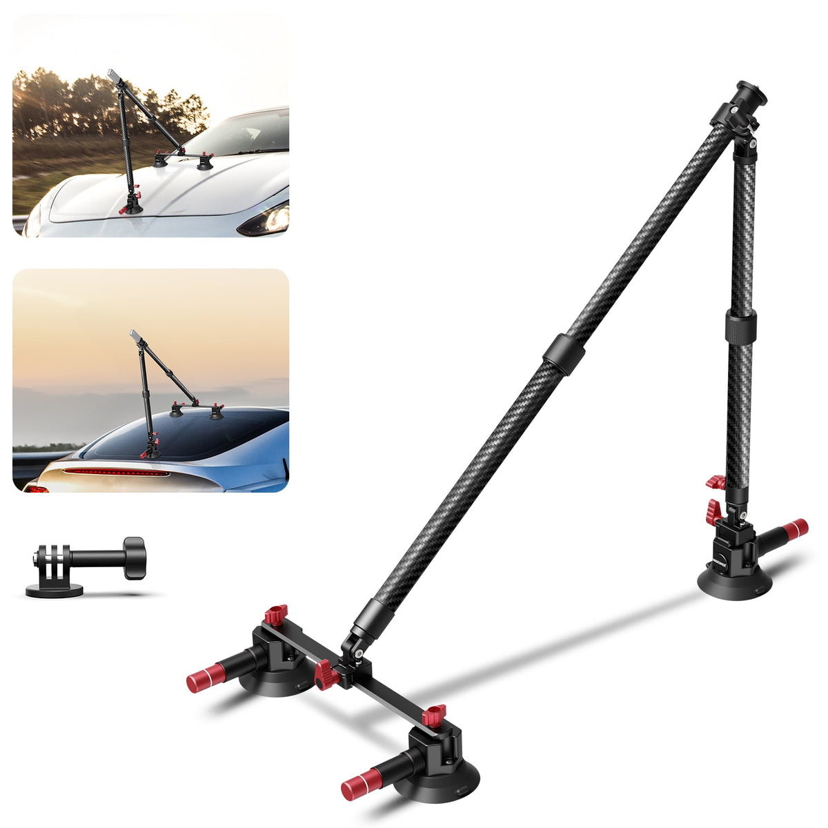 NEEWER CA136 Triple Suction Cup Extension Pole Car Mount Kit - NEEWER ...
