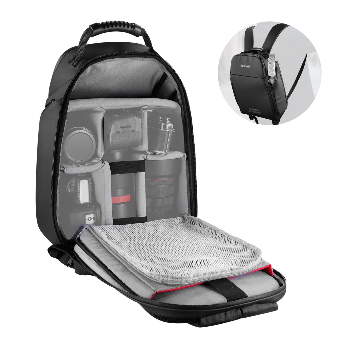 NEEWER PB26 44x27x19cm Wrap All in One Camera Backpack