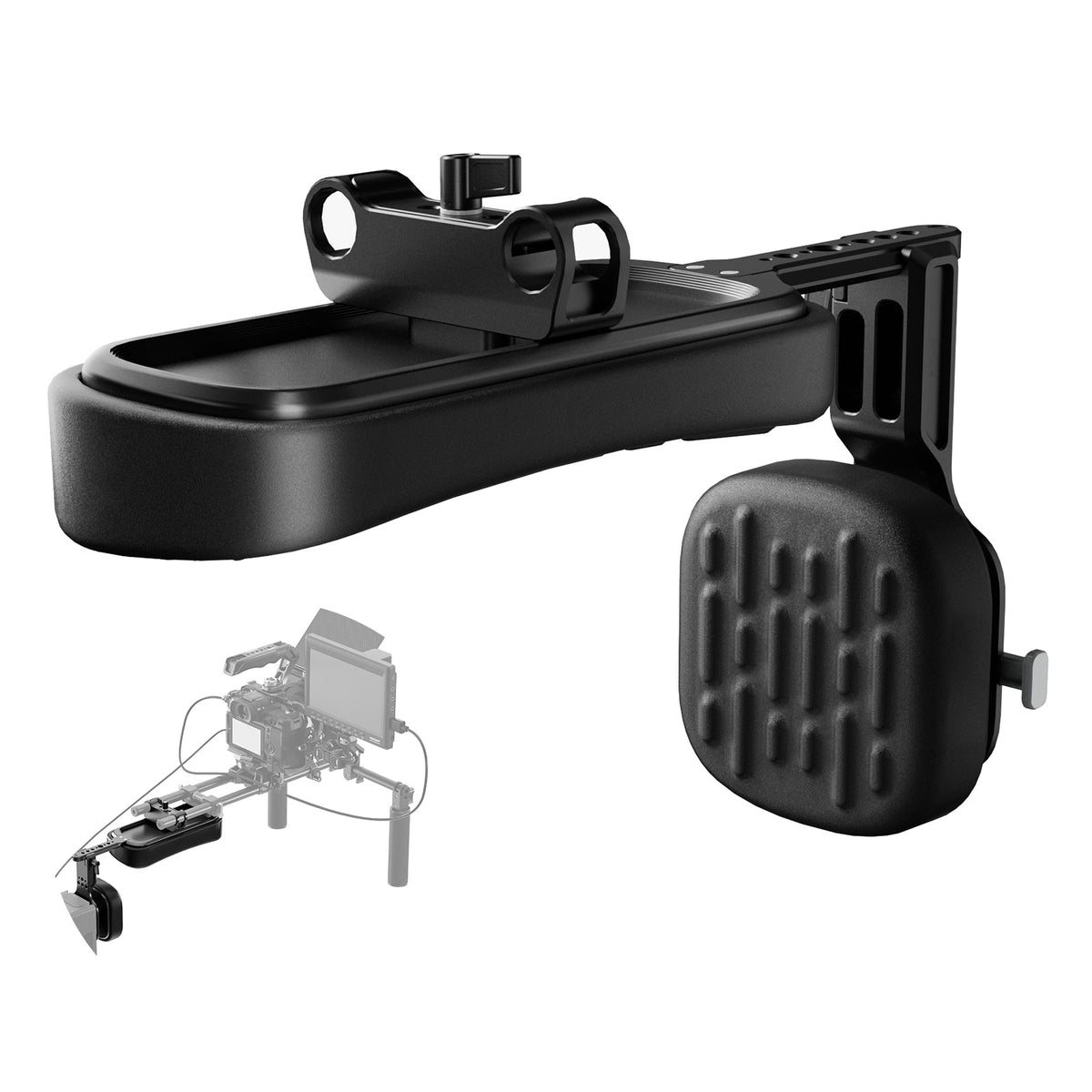 NEEWER SR016 15mm LWS Self Adjusting Shoulder Pad with V Mount Battery