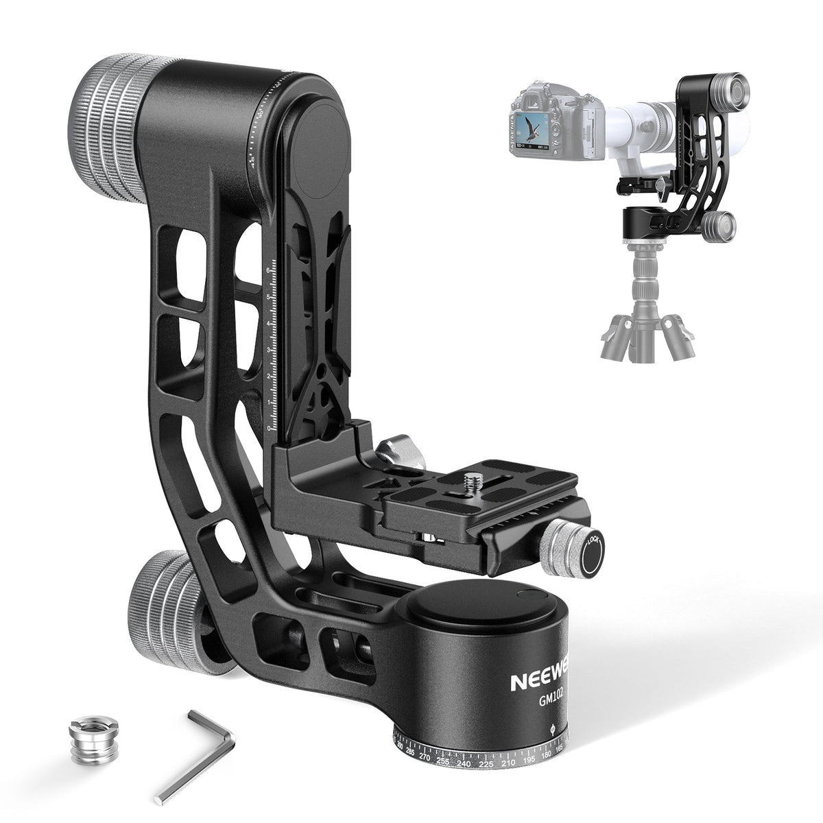 NEEWER GM102 Tripod Gimbal Head with 360° Pan Base – NEEWER.UK