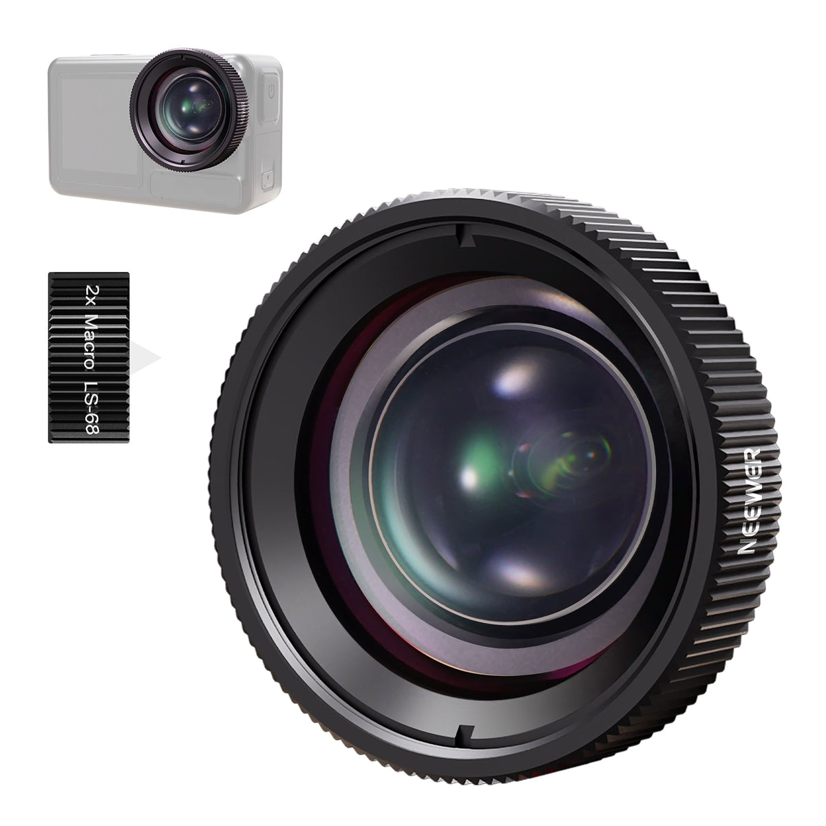 NEEWER LS-68 2X Macro Lens For Action 5 Pro & Action 4 – NEEWER.UK