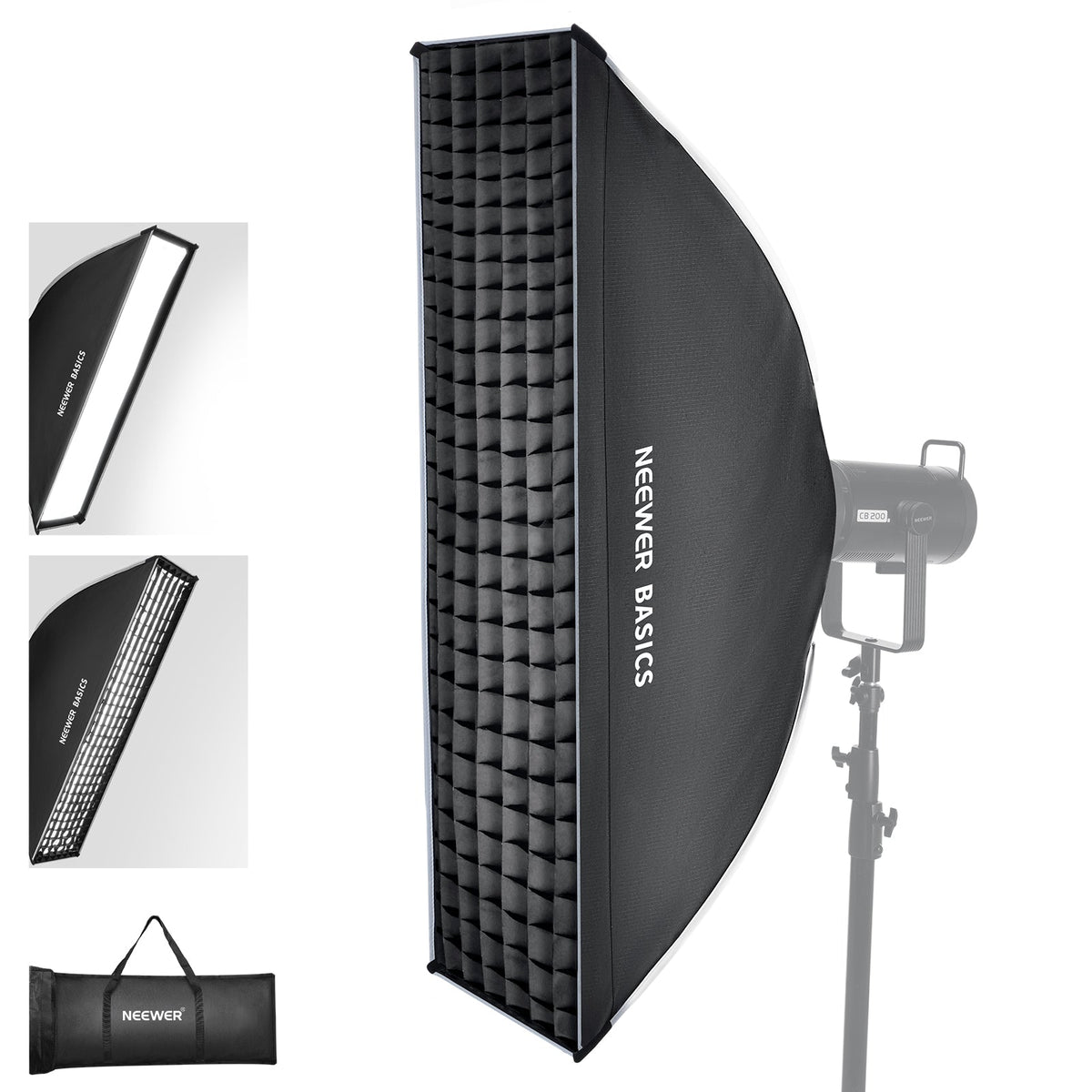 NEEWER 30x120cm Quick Release Strip Softbox with Grid – NEEWER.UK