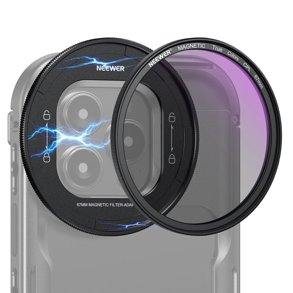 NEEWER 67mm Filter Set For iPhone 16 Pro/16 Pro Max Cage – NEEWER.UK