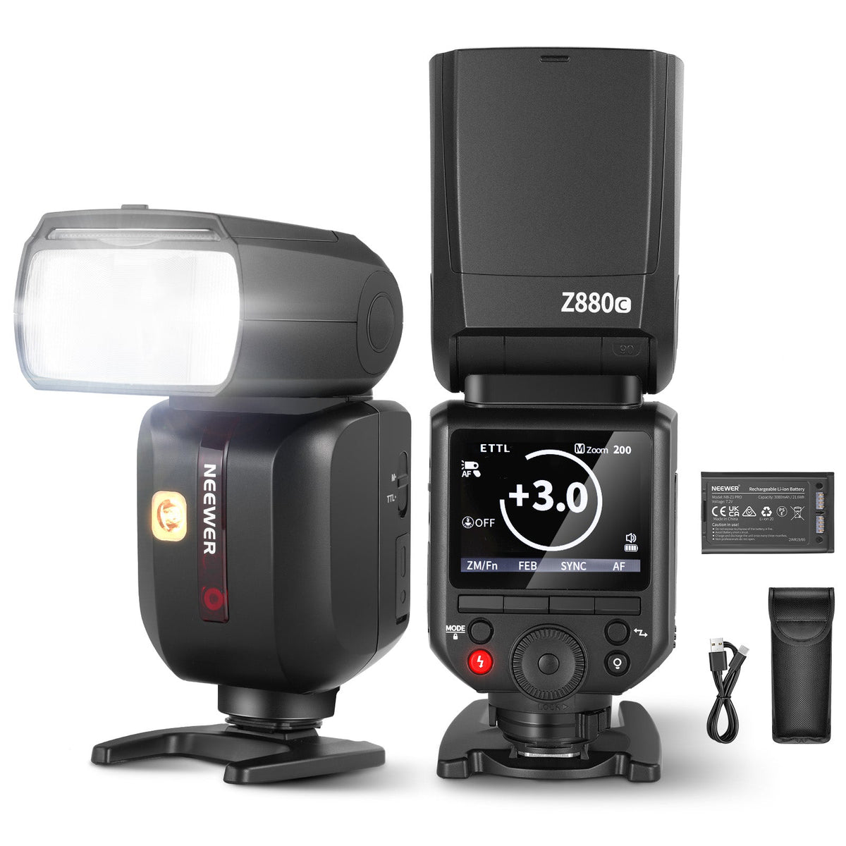 NEEWER Z880 76Ws GN60 TTL HSS Flash Speedlite For Canon/Nikon/Sony ...