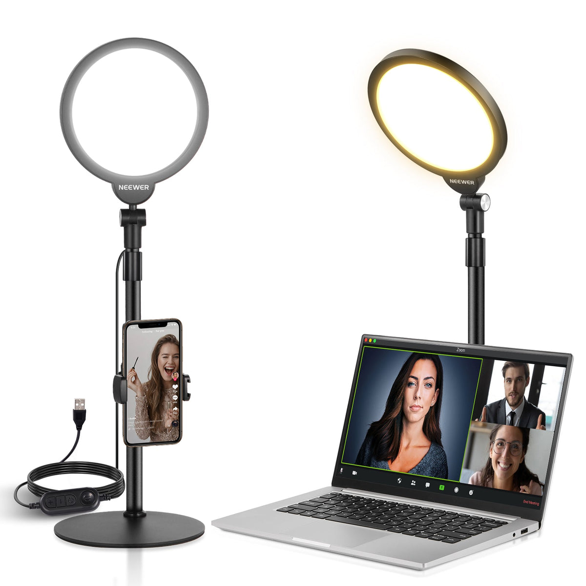 NEEWER R06 7" Desktop Phone Selfie Round LED Light Kit - NEEWER – NEEWER.UK