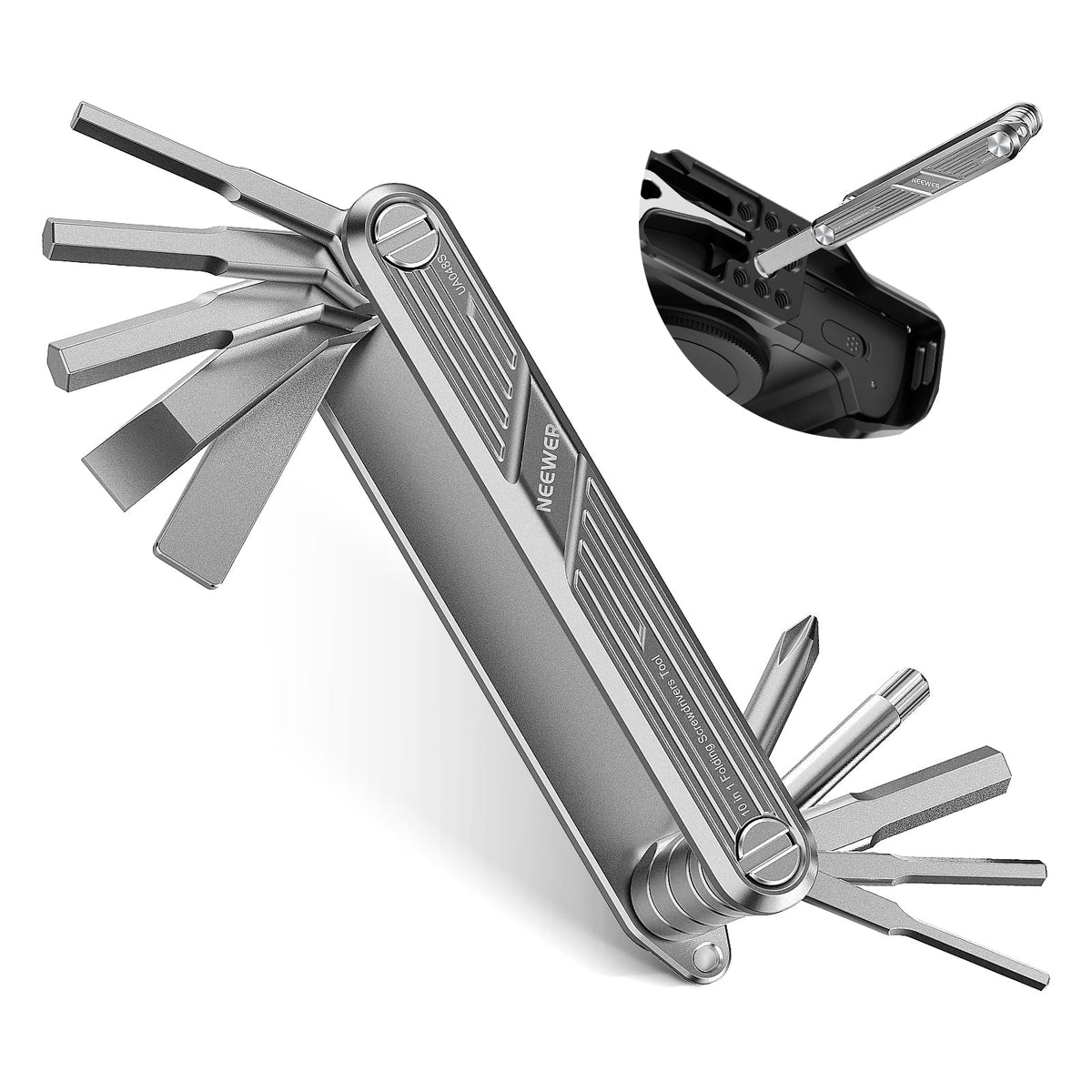 NEEWER UA048 10 in 1 Folding Screwdrivers Tool Set - NEEWER