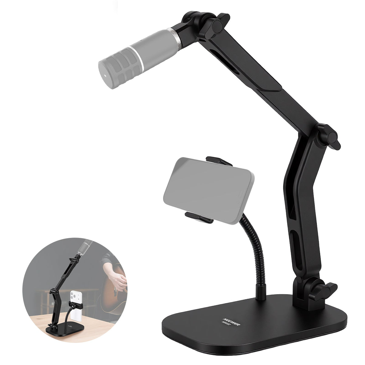 NEEWER MS022 Desktop Mic Stand with Phone Holder & Arm – NEEWER.UK