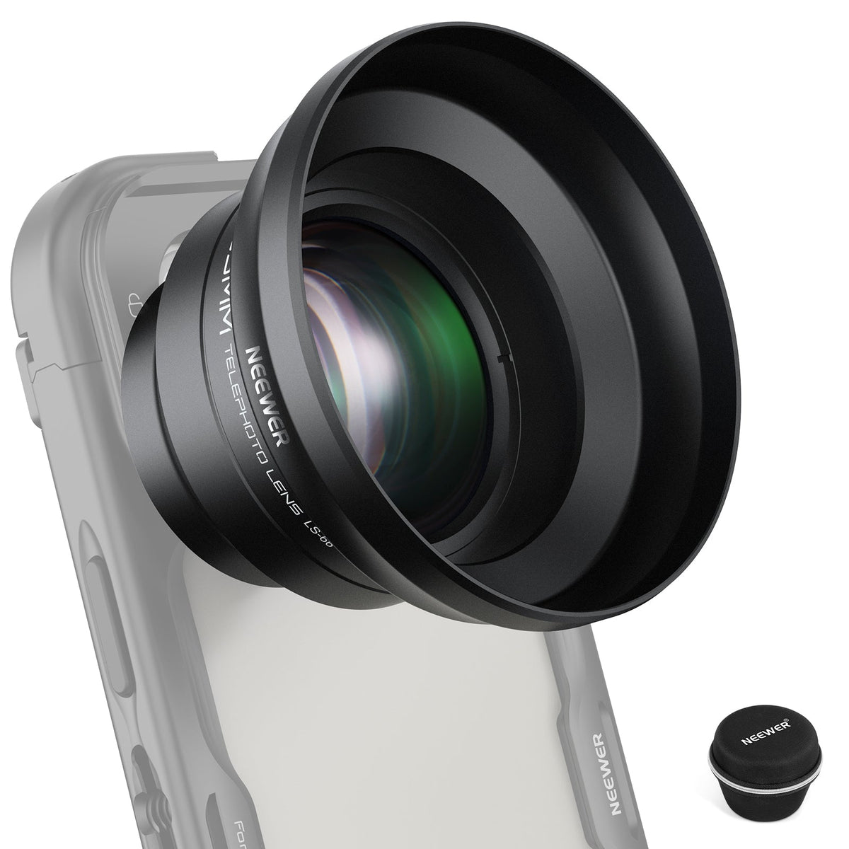 NEEWER LS-66 65mm Telephoto Phone Lens with Lens Hood – NEEWER.UK