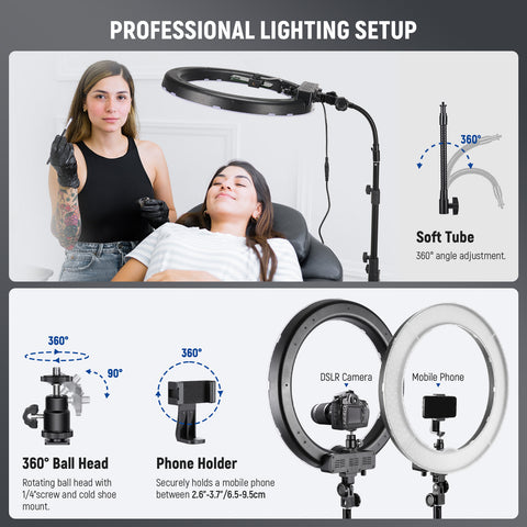 NEEWER RL-18 LED Ring Lights 18" Dimmable Light with Stand - NEEWER ...