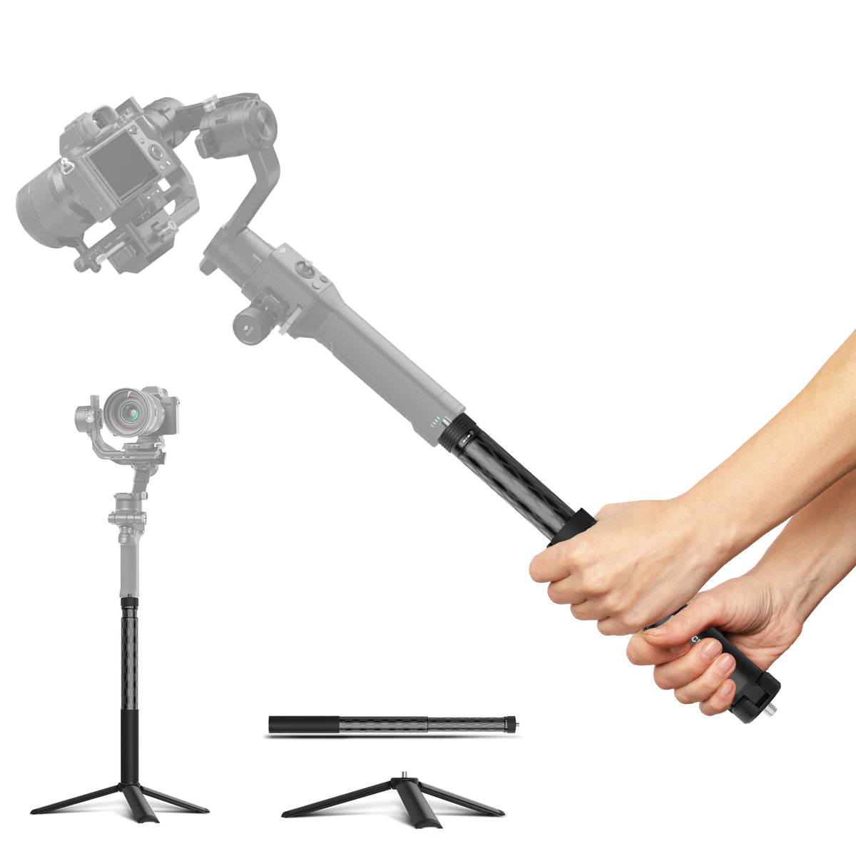 NEEWER MS-300CM Carbon Fiber Gimbal Extension Pole For DJI Ronin RS ...