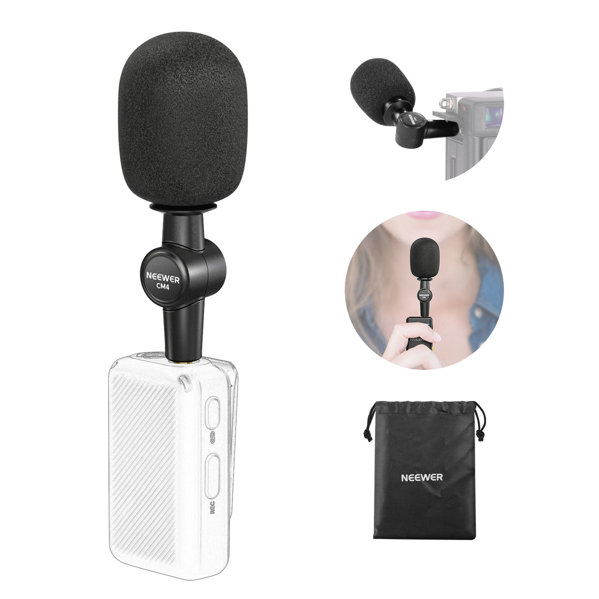 NEEWER CM4 3.5mm TRS Omnidirectional Microphone for DSLR Camera ...