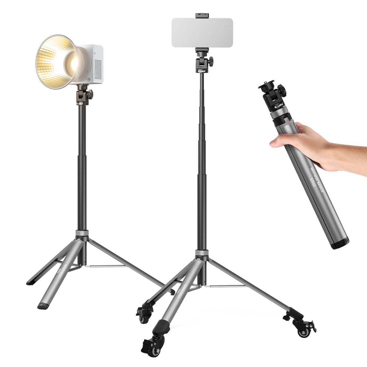 NEEWER ST012 Portable & Convertible Rolling Light Stand