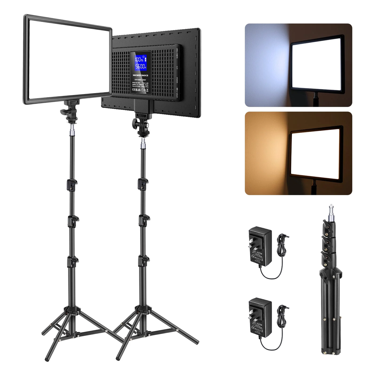 NEEWER NL-192B 2 Pack Bi Color LED Video Panel Light Kit – NEEWER.UK