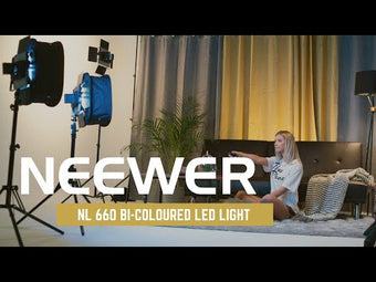 NEEWER 2 Pack Bi-Color NL660 LED Video Light and Stand Kit with ...