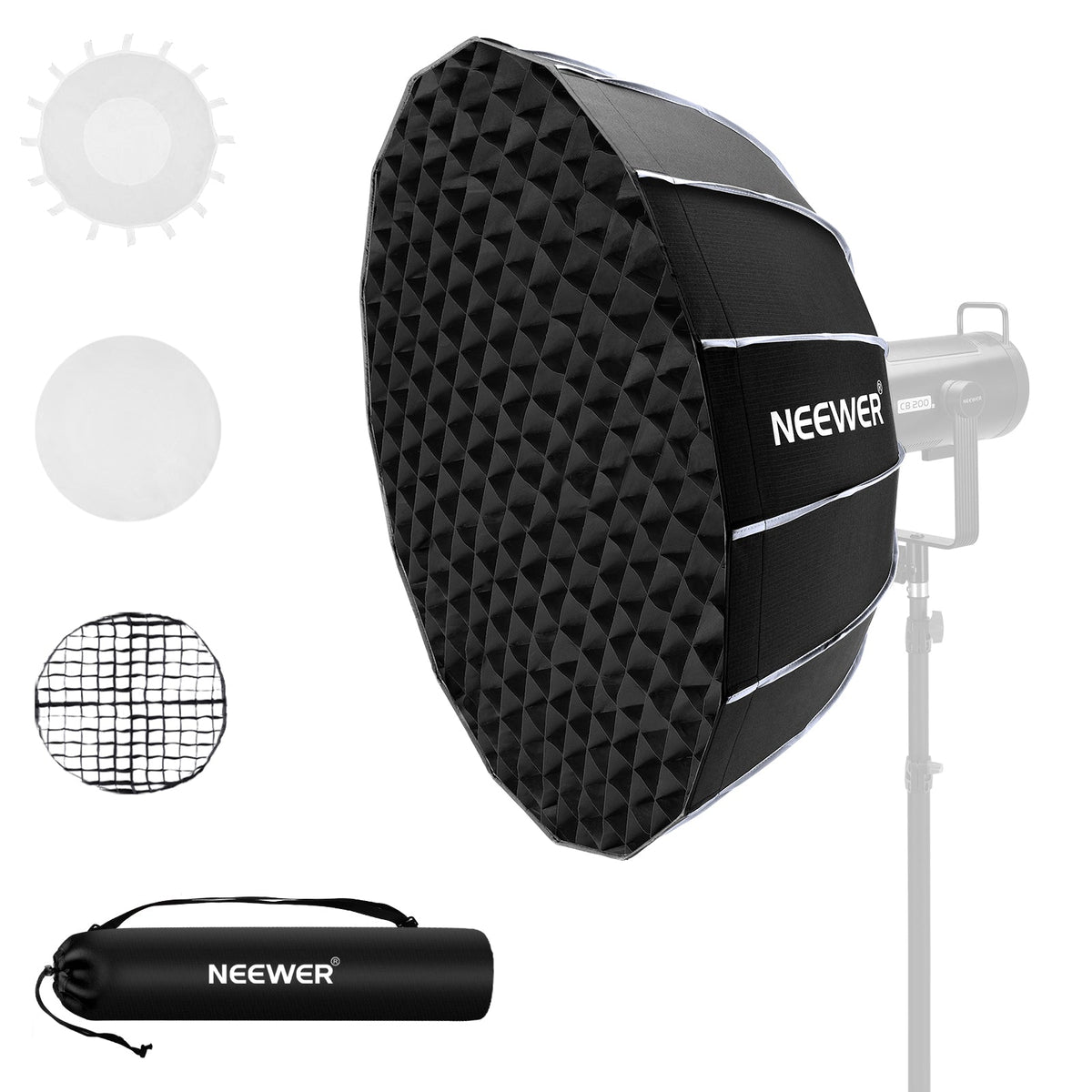 NEEWER 65cm/85cm Quick Release Softbox Parabolic Hexadecagon - NEEWER