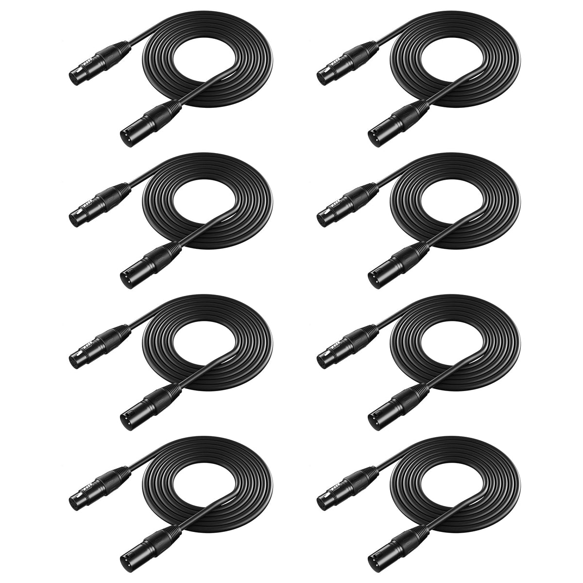 NEEWER 8 Packs 6.5 feet/2 Meters Stage Light Cable Wires - NEEWER ...