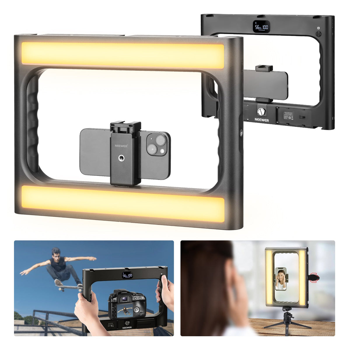 NEEWER A111 II Smartphone Video Rig with Bi-Color Lighting - NEEWER ...